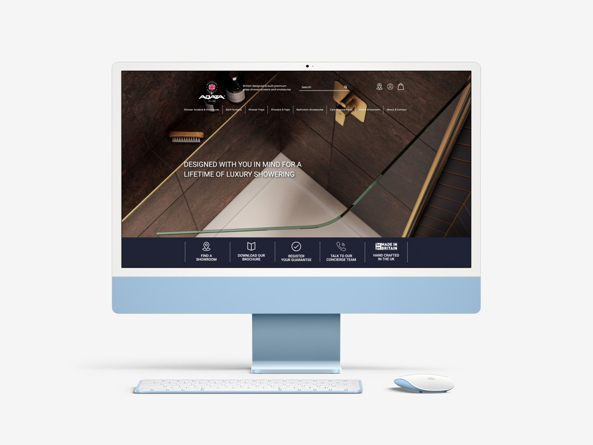 Website design – aqata Luxury Showers – Kat Jones Design Portfolio
